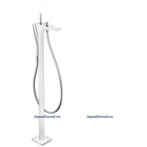 Смеситель Hansgrohe Pura Vida для ванны напольный белый и хром 15473400 ...