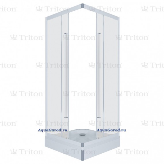 Душевой уголок Triton Орион 90х90 с низким поддоном стекло лен ...